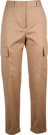Eleventy Femme, Pantalons, Beige, Taille: 36 FR Pantalon Cargo en Lam&eacute;