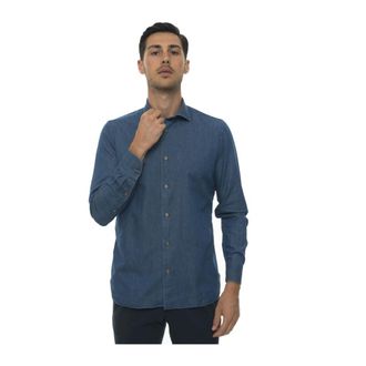 LUIGI BORRELLI NAPOLI EVO Casual Shirt - Homme - Chemises - Bleu - Taille: XS
