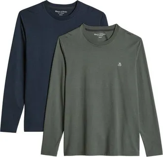 Marc O'Polo Longsleeve (2-tlg) shaped aus Bio-Baumwolle