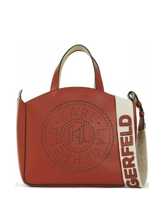 Karl Lagerfeld petit sac à main en cuir - Marron