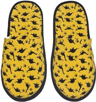 Generic Pantoufles Unisexes Imprimé Dinosaure Maison Chaussures Lavable Doux Chaude Pantoufles, Pour Intérieur Extérieur, Femmes, Hommes, L