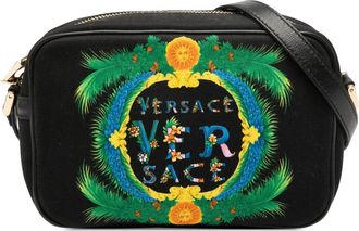 Versace Hobo Bags - Logo Canvas Beverly Palm Miami Crossbody - Gr. unisize - in Schwarz - für Damen