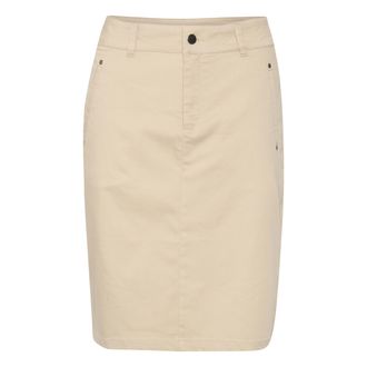 Kaffe Damen Pencil Twill Above Kniel&auml;nge Slim Fit Midrise Waist Skirt, Feather Gray, 44