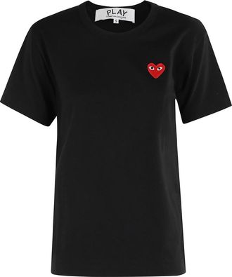 Comme Des Gar&ccedil;ons Femme, Tops, Noir, Taille: 40 FR T-Shirt Red Emblem