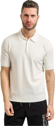 HUGO BOSS Homme, Tops, Blanc, Taille: 2XL Polo en maille avec patte de boutonnage cach&eacute;e