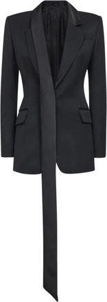 The Attico Femme, Vestes, Noir, Taille: 36 FR Blazer en laine avec foulard
