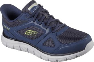 Skechers Track EZRAL Herren-Sneaker, Marineblau/Limette, 40.5 EU