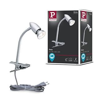 Paulmann 95425 Liseuse spot à pince Gesa max. 35 watts éclair. de tableau Chrome mat lampe de tableau métal, plastique applique déportée GU10