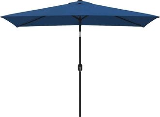 vidaXL Vidaxl - Parasol dext&eacute;rieur avec poteau en m&eacute;tal 300x200 cm Azur&eacute;