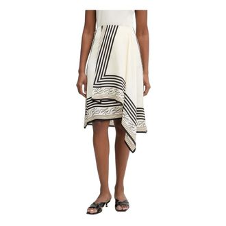 Karl Lagerfeld Jupe asym&eacute;trique en viscose - Femme - Jupes - Beige - Taille: 36 FR