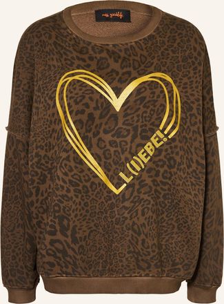 Miss Goodlife Miss Goodlife Sweatshirt Mit Schmucksteinen braun