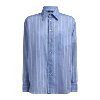 Etro Gestreiftes Baumwollhemd - - Blouses & Shirts - Damen - Blau - 4XL