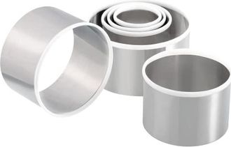 Lurch 10560 Ausstechringe-Set Edelstahl 6teilig zum Ausstechen, Drapieren & Portionieren