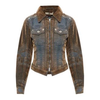 Charlotte Knowles Jacke mit Samt-Finish - - Jackets - Damen - Braun - 2XS