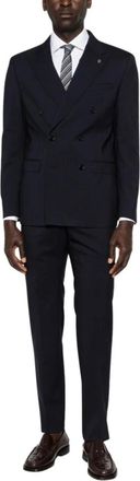 Manuel Ritz Homme, Costumes, Bleu, Taille: 3XL Double Breasted Suit