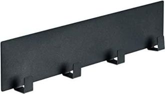 WENKO Magnetische Hakenleiste Mod. Ima Schwarz mit 4 Haken f&uuml;r Textilien und Grillzubeh&ouml;r einfache Befestigung ohne Bohren 30 x 6,5 x 2 cm