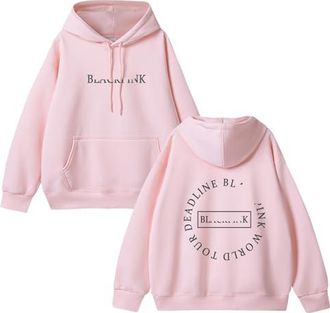 Generic Sweat &agrave; Capuche en Coton Deadline 2025 World Tour Graphic Support Daily Sport Sweatshirt(B-Pink,S)