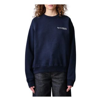 Sporty & Rich SweaT-shirt &agrave; col rond - Femme - Sweatshirts et sweats &agrave; capuche - Bleu - Taille: 38 FR