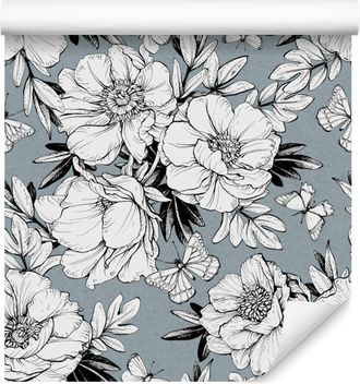 OEM Elegante Carta Da Parati Con Peonie Per Soggiorno E Camera Da Letto, 50x1000 Cm