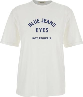 Roy Rogers Femme, Tops, Blanc, Taille: 42 FR T-shirt Pin up R.r.eva Herzigova