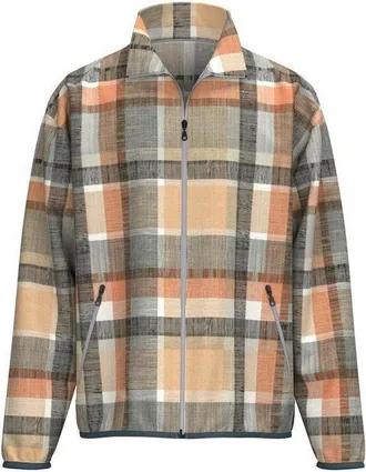Trigema Fleecejacke TRIGEMA Fleece Jacke im Karo Design (1-St)