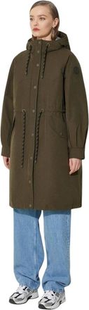 Woolrich Femme, Manteaux, Vert, Taille: 36 FR Parka Longue &agrave; Cordon de Serrage
