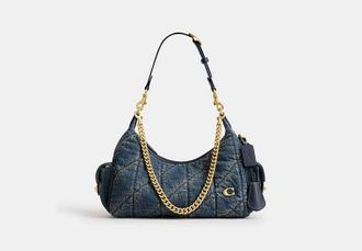 Coach Pocket Juliet Tasche 30 Aus Regenerativem Baumwoll-Denim Mit Steppung