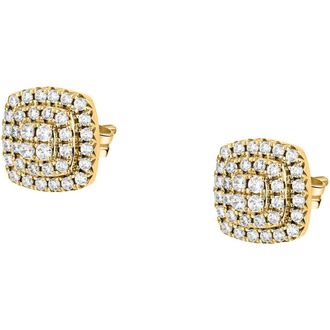 Cleor Boucles doreilles en or 750/1000 et zircon