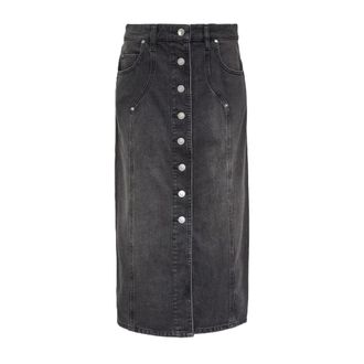 Isabel Marant Denimrock Vandy mit Taschen - - Skirts - Damen - Schwarzk - L