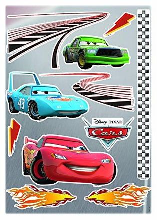 Komar Wandtattoo von Disney 50 x 70 cm Auto, Rennwagen, Lightning Mcqueen, Kinderzimmer 14050h Bunt