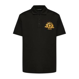 Versace Polo mit Logo - - Tops - Herren - Schwarzk - XS