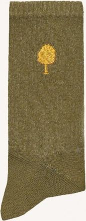 Faguo Chaussettes kaki fonc&eacute; coton - SOCKS X1