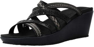Skechers Damen Beverlee-Tiger Posse Keilsandale, schwarz, 38.5 EU