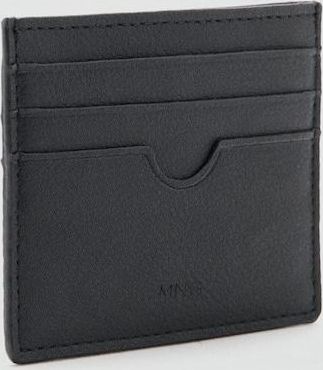 Mango Porte-cartes effet grainé noir - Homme - Taille unique - MANGO MAN