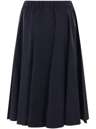 Aspesi jupe en coton à coupe mi-longue - Bleu