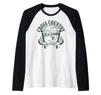 Trendy Apparel Cross Country Ski Society Est 1868 Ski Poles Raglan