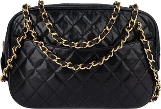 Chanel Crossbody Bags - Chanel Quilted Lambskin Shoulder Bag - Gr. unisize - in Schwarz - f&uuml;r Damen