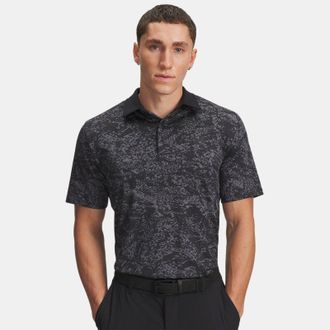 Under Armour Playoff 3.0 Poloshirt mit Druck f&uuml;r Herren Schwarz / Castlerock / Schwarz XXL
