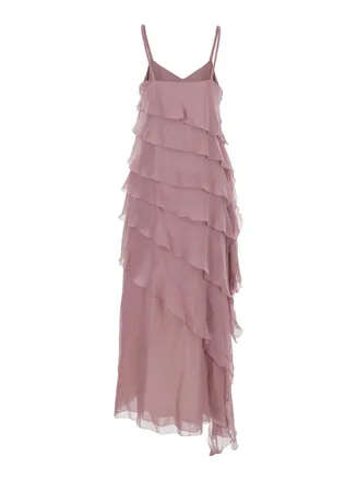 Antonelli Womens Long Dress Marilyn Silk Pink