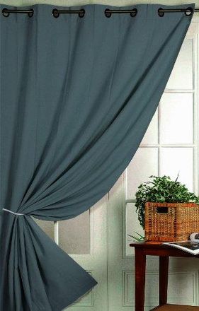 HOME MAISON Vorhang, 100% Blickdicht, gesehen auf D & CO, anthrazit, Anthracite