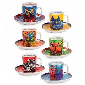 Egan Set 6 Kaffeetassen Laurel Burch