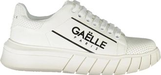 Ga&euml;lle Paris Femme, Chaussures, Blanc, Taille: 38 EU Baskets blanches sportives avec d&eacute;tails contrast&eacute;s