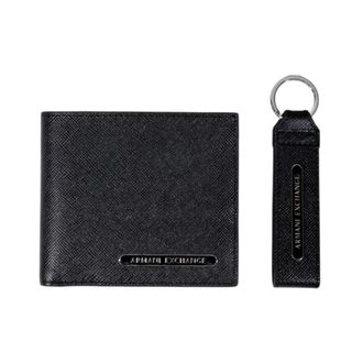 A|X Armani Exchange Homme, Accessoires, Noir, Taille: ONE Size Portefeuille Bifold en Cuir avec Plusieurs Fentes pour Cartes