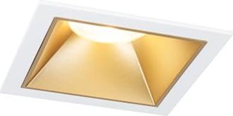 Paulmann 93132 LED Einbauleuchte 3-Step-Dim Cole IP44 eckig 88x88mm Coin 6W 470lm 230V 2700K Weiß, Gold matt