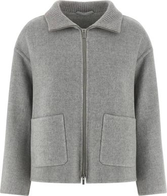 PESERICO Femme, Vestes, Gris, Taille: 42 FR Veste Double Laine et Cachemire