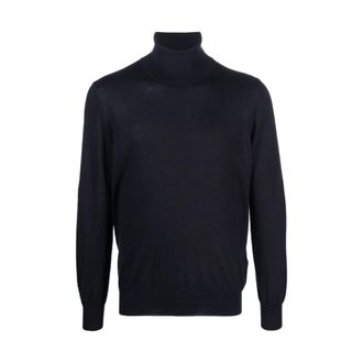 La Fileria Mitternachtsblauer Rollkragenpullover - - Knitwear - Herren - Blau - 2XL