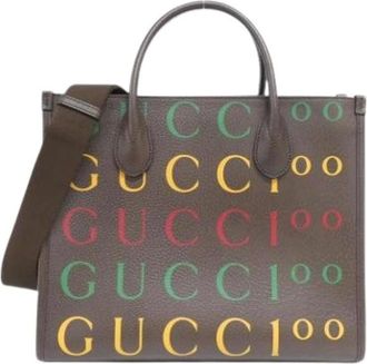 Gucci unisex, Pre-owned, Brun, Taille: ONE Size Sac fourre-tout vintage Pre-owned