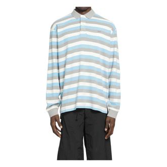 ERL Gestreiftes Langarm-Poloshirt aus Strick - - Tops - Herren - Mehrfarbig - XL