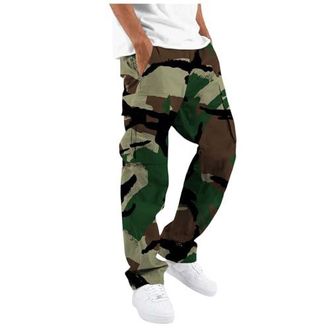 Generic Pantalon de jogging pour homme - Pantalon cargo - Pantalon de jogging baggy - Taille - Pantalon de travail - Pantalon de jogging &eacute;lastique avec cordon