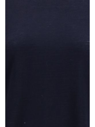 Thom Browne Womens T-Shirt Wool-Blend Navy Merino Wool T-Shirts & Jerseys